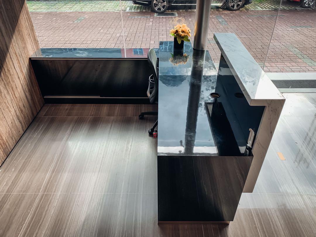 Marble Reception Counter Table, Furniture & Home Living, Furniture ...