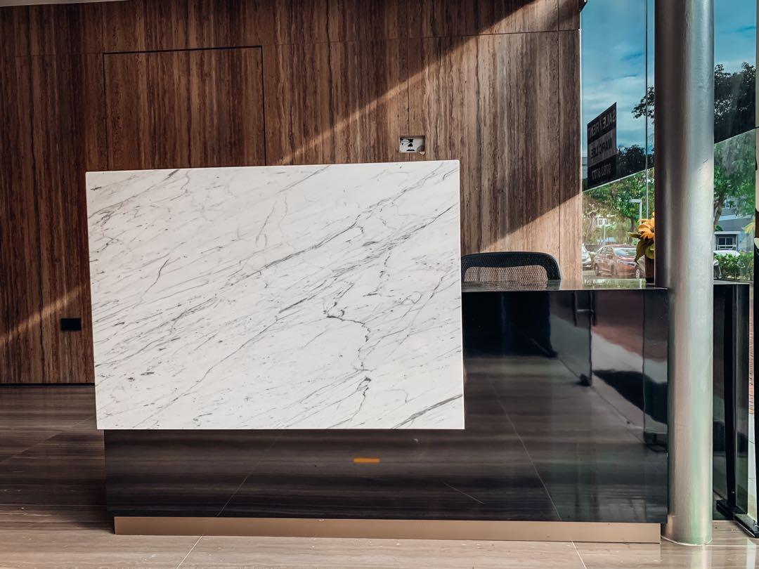 Marble Reception Counter Table, Furniture & Home Living, Furniture ...