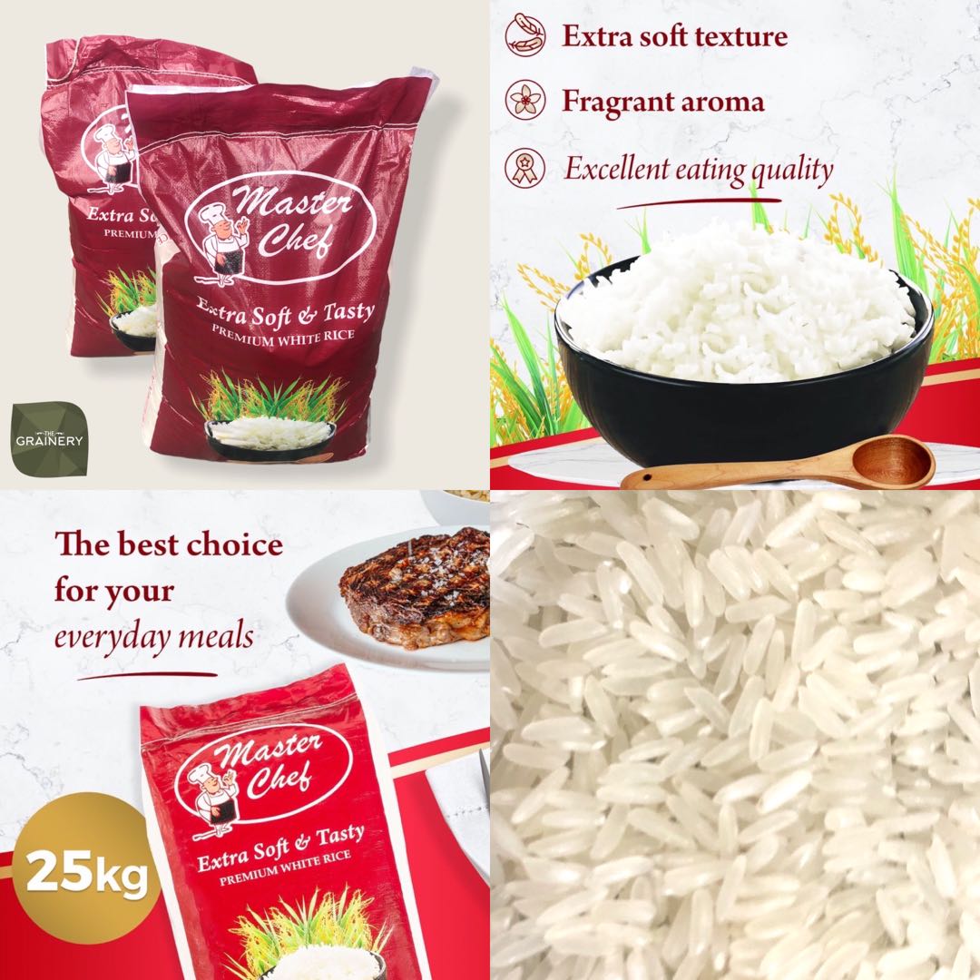 Master Chef Aroma Jasmine 25KG Rice, Food & Drinks, Packaged & Instant ...