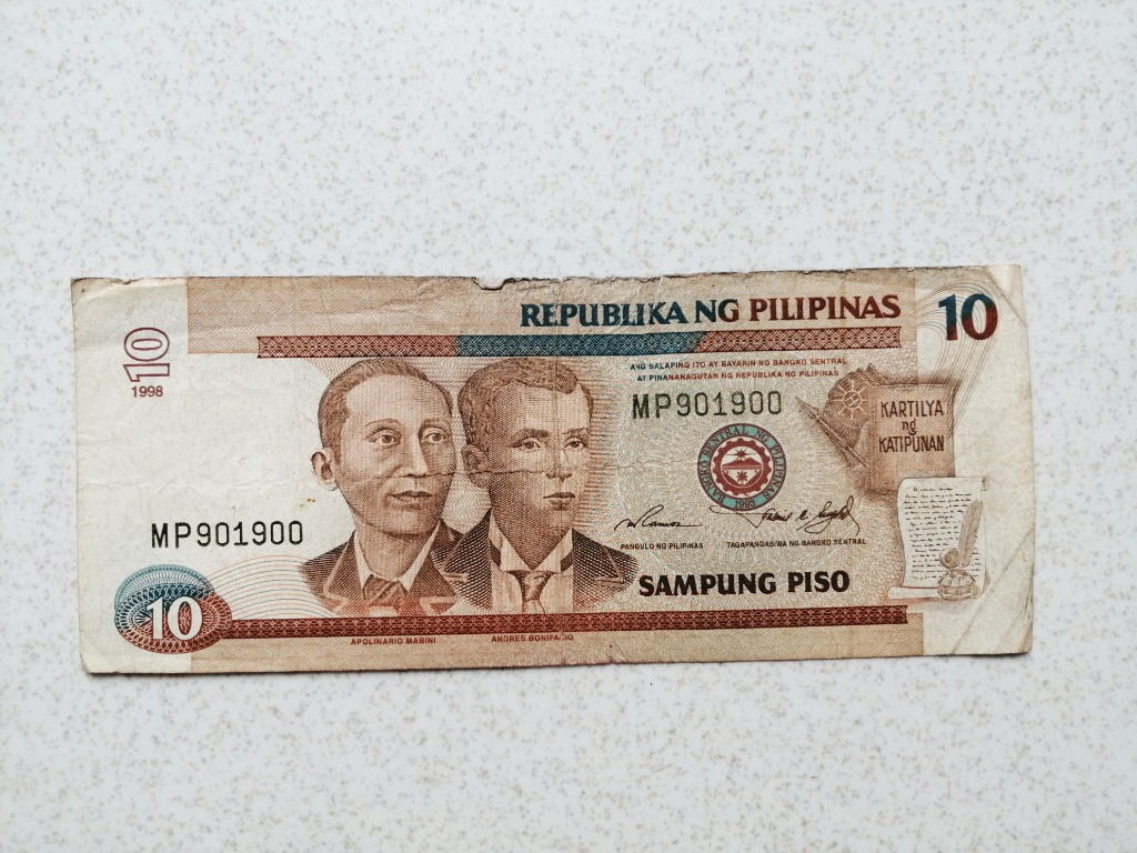 P10 (Ten) Peso Bill - Old Philippine note - Bill Collection - S ...