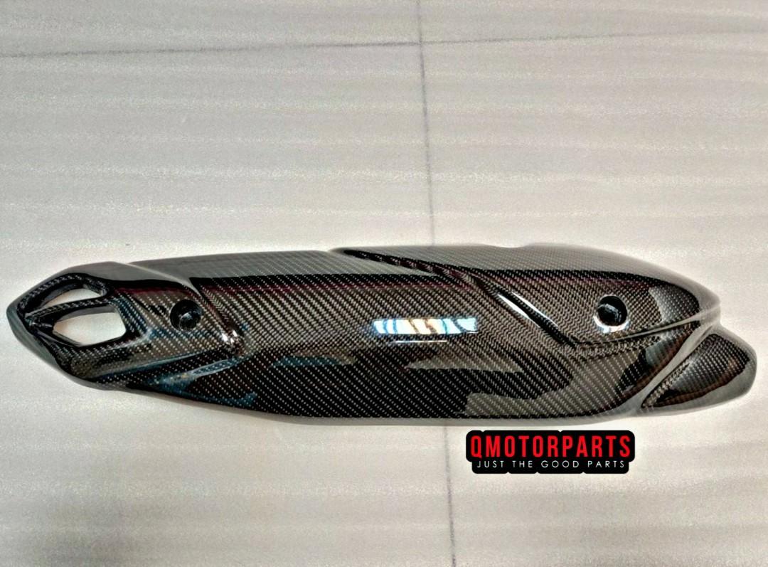 (Ready stock) Yamaha Nmax v2 Aerox Kevlar Carbon Exhaust Muffler Cover ...