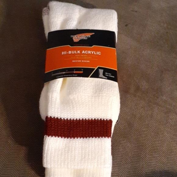 Red Wing Sock 80% Hi Bulk 10% Cotton White Multi 97222, Men's Fashion ...