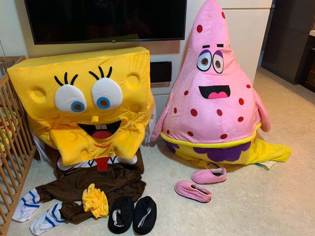 Spongebob & Patrick Mascots, Hobbies & Toys, Toys & Games on Carousell