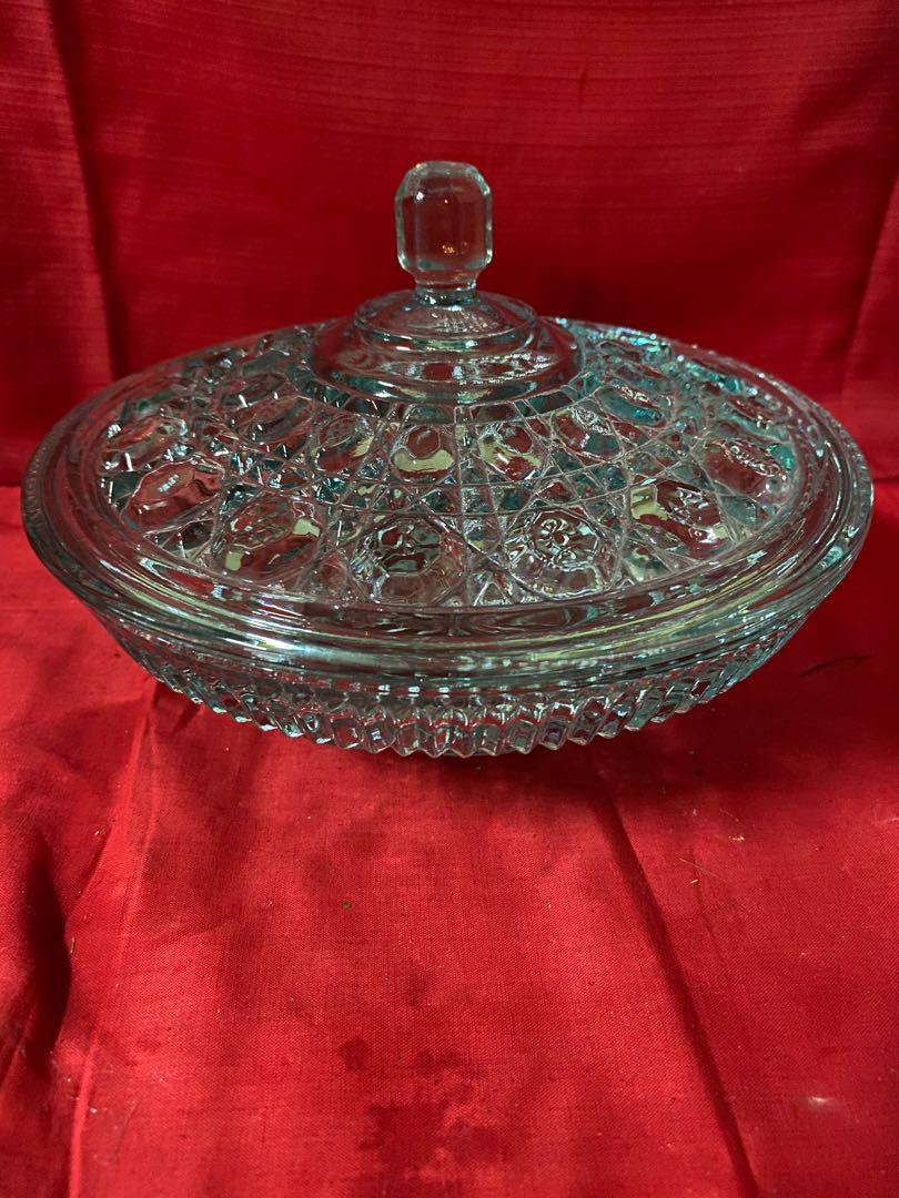 This 1960s Vintage Indiana Glass Windsor pattern Candy Trinket Dish ...