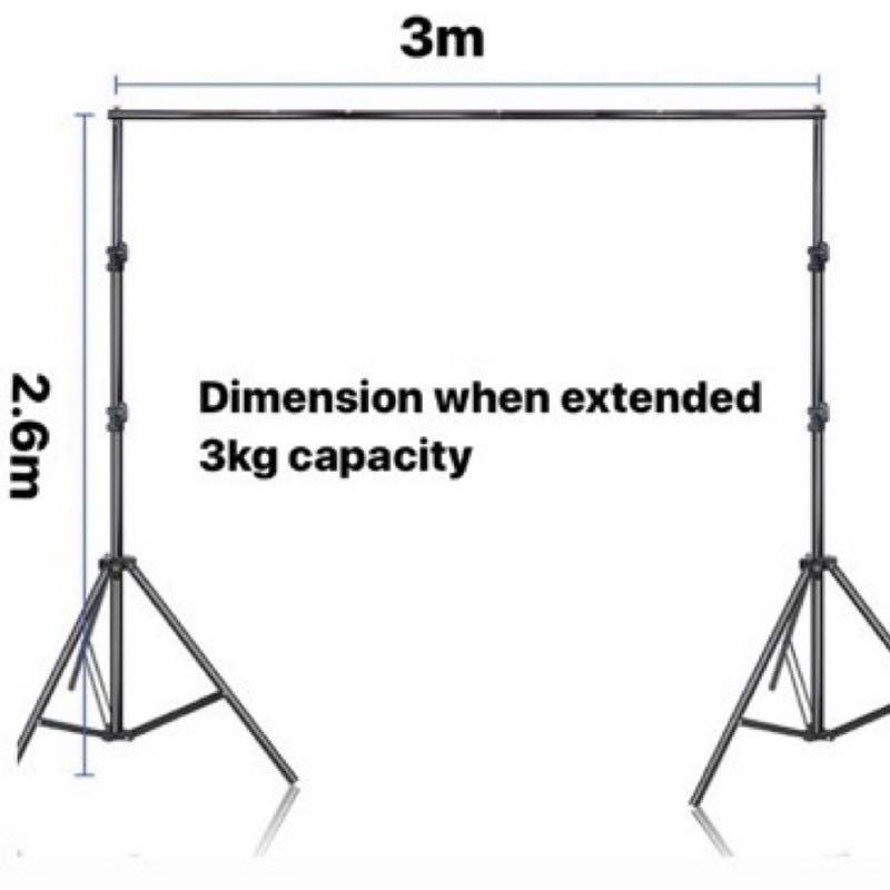 2.6m x 3m backdrop stand with backdrop, Photography, Photography ...