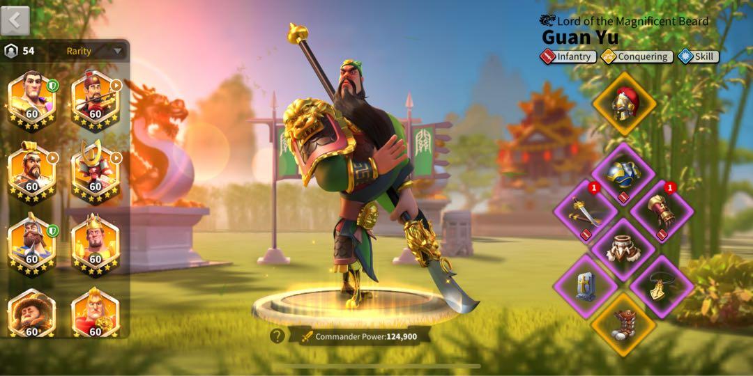 80m Rise of Kingdom ROK VIP 16. 15 Max Legendary Commanders, Video ...