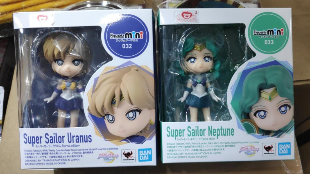 行貨 Bandai Figuarts Mini 美少女戰士sailor Moon 天王遙 海王美智留 一對, 興趣及遊戲, 玩具 & 遊戲類 - Carousell