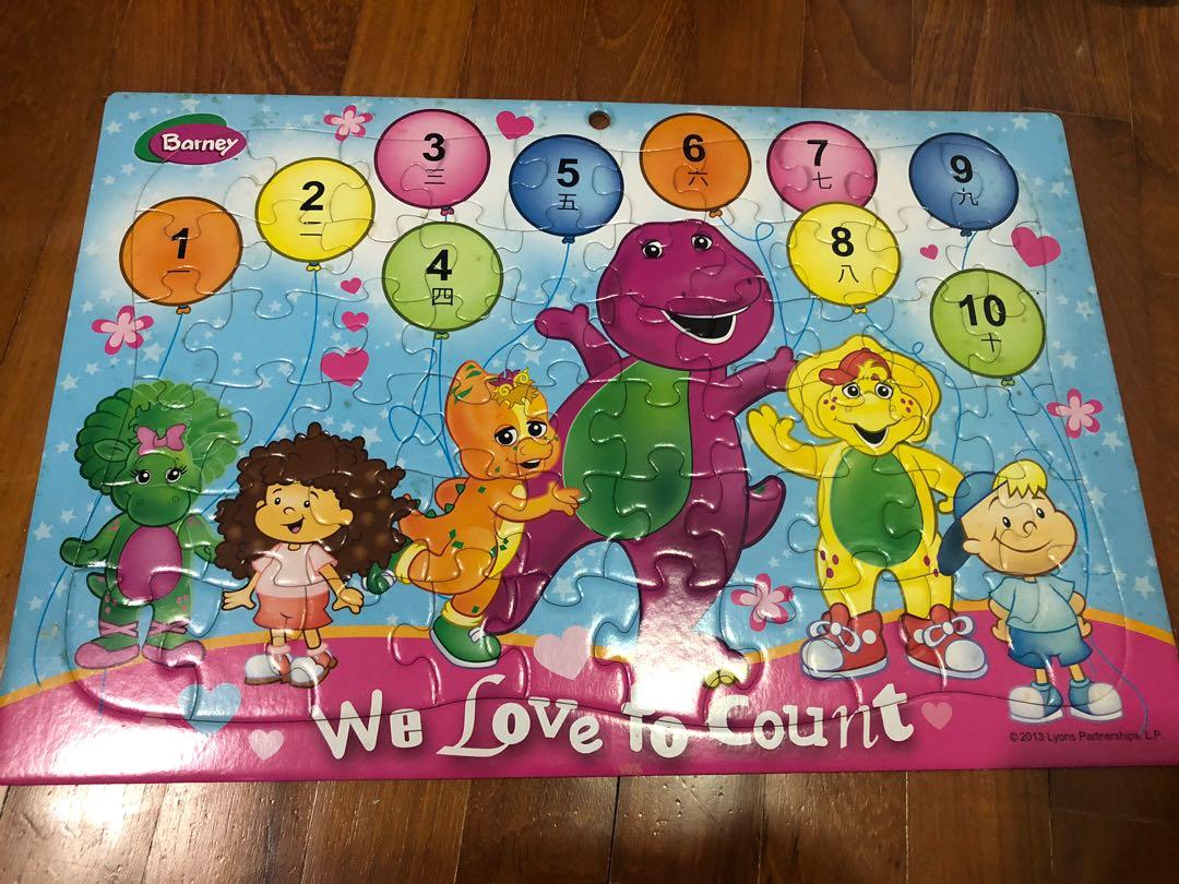 Barney 60 piece puzzle (set of 5), Hobbies & Toys, Toys & Games on ...