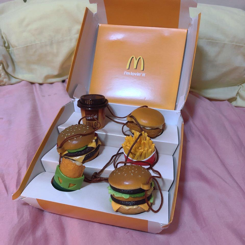 Collector McDonalds Food Strap Complete Set keychain keystrap burger ...