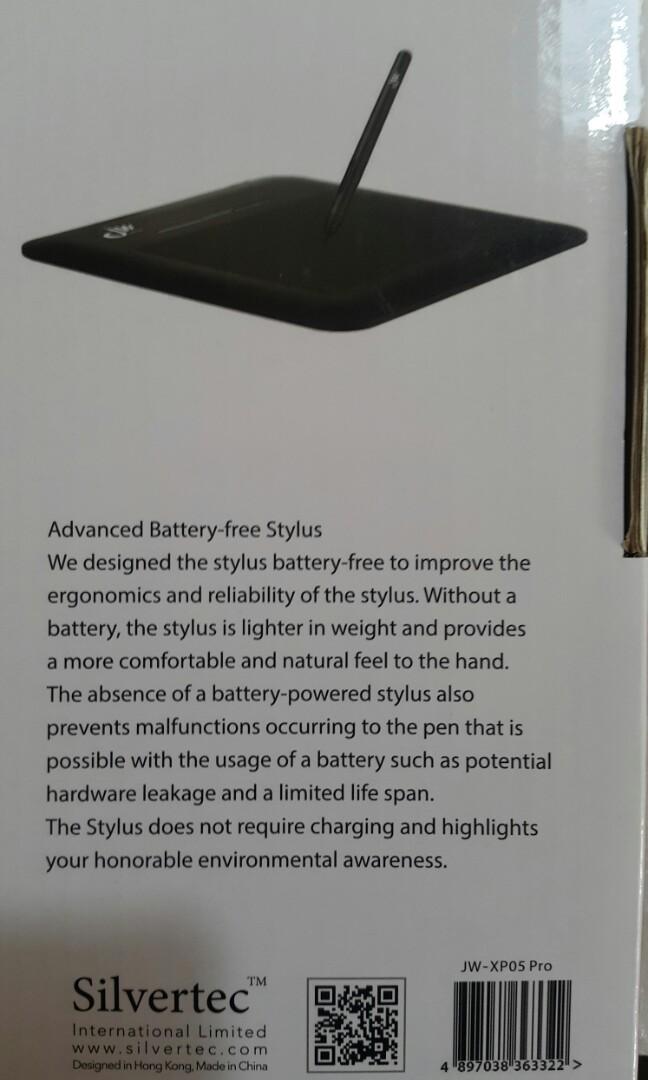 JW Concept XP-05 Pro Graphic Tablet Battery Free Stylus, Computers ...