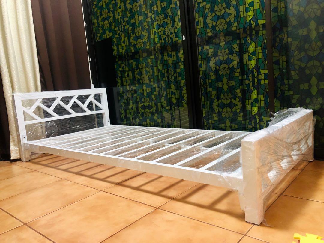 Metal bed frame collapsible, Furniture & Home Living, Furniture, Bed ...
