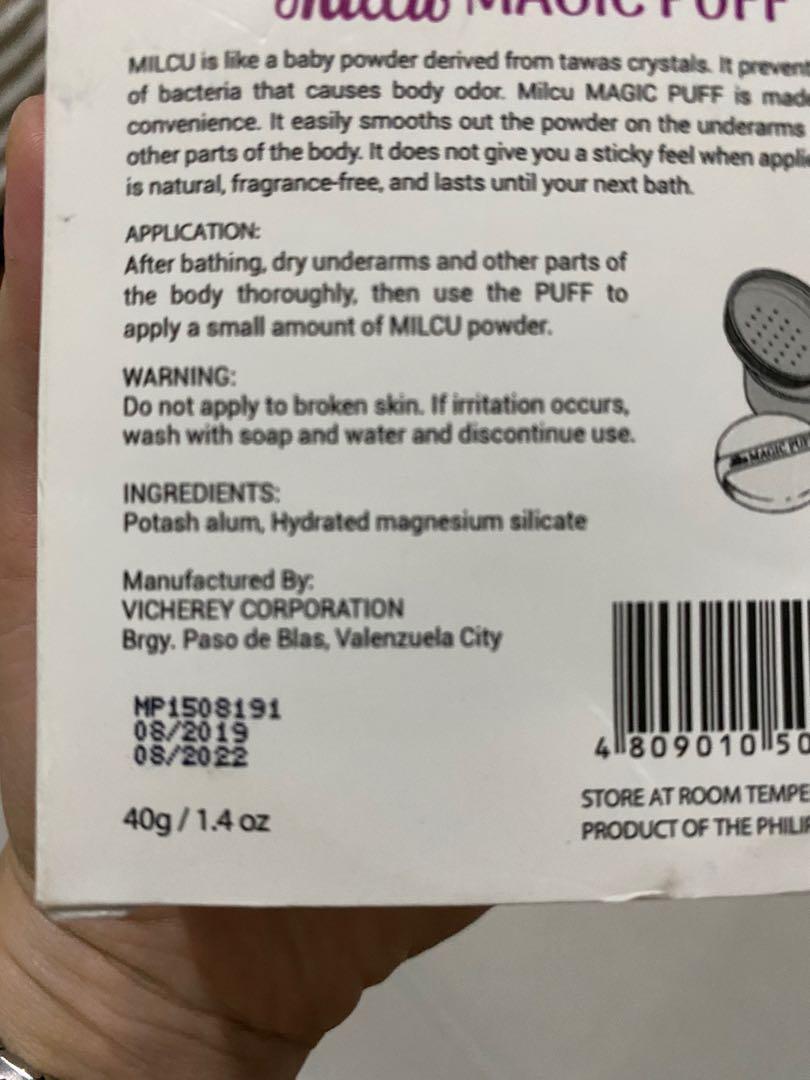 Milcu Magic Puff, Beauty & Personal Care, Bath & Body, Body Care on ...