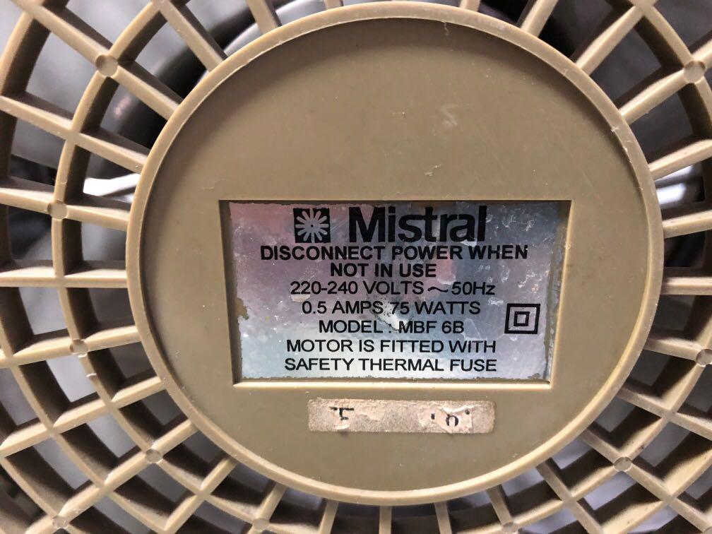 Vintage Retro Mistral Gyroaire Box Fan, Furniture & Home Living ...