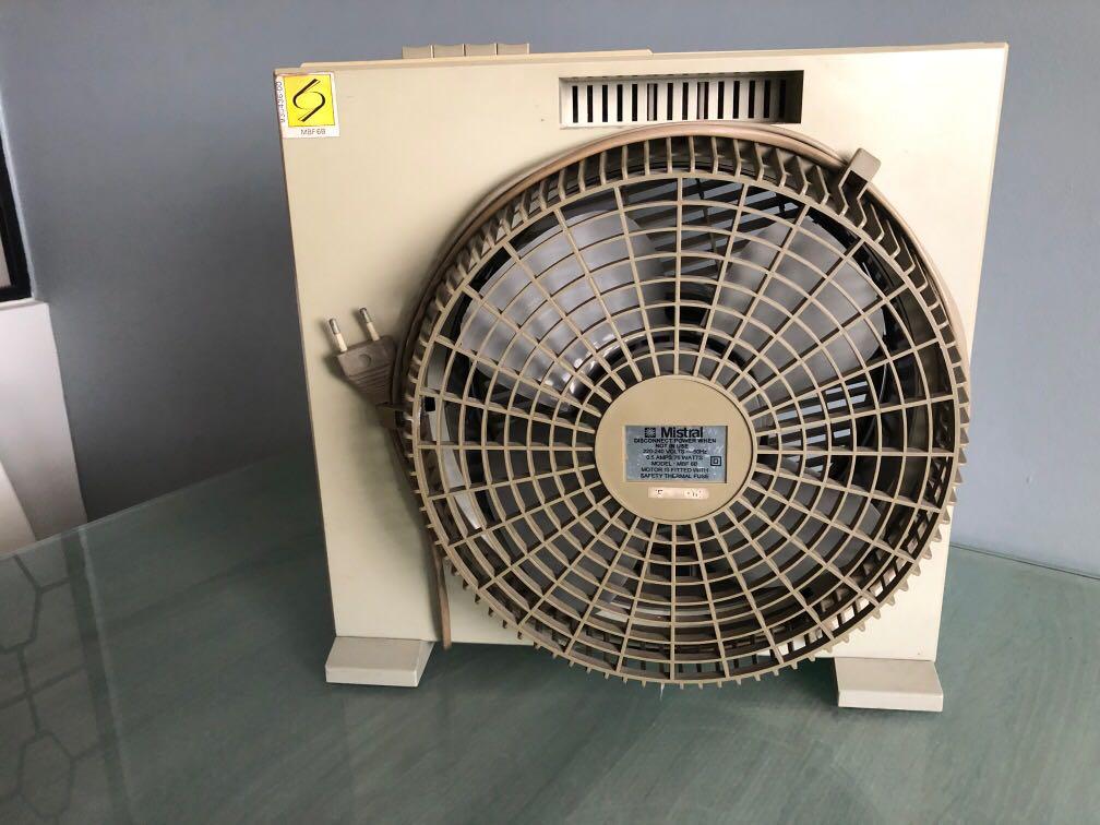 Vintage Retro Mistral Gyroaire Box Fan, Furniture & Home Living ...