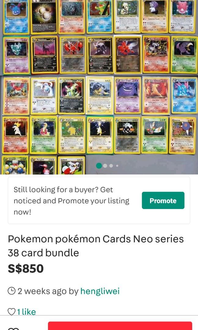 Pokemon pokémon Cards Neo series 38 card bundle lugia neo genesis ...