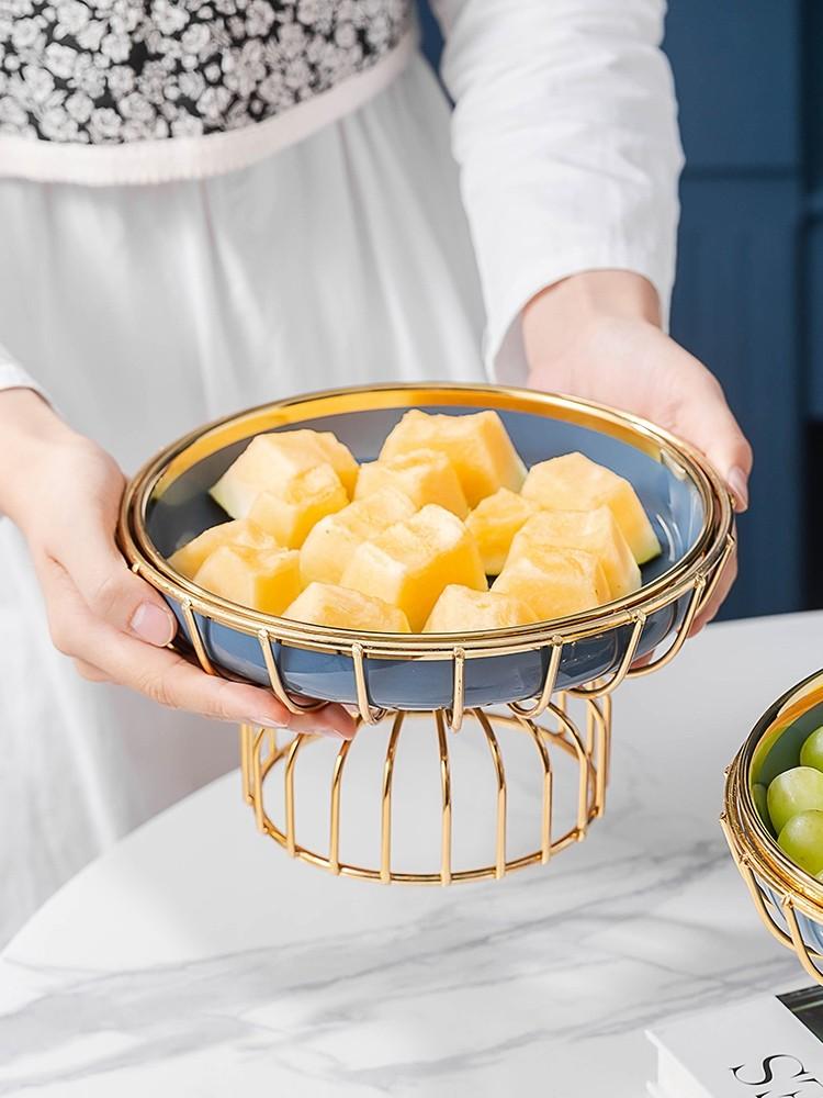 [Instock] Luxury Gold Fruit Snack Tarts Cake Platter Tray Stand ...