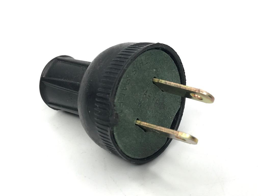 ROUND ELECTRICAL MALE PLUG (2 PRONG PLUG), HEAVY DUTY, 220V 5 AMPERE ...