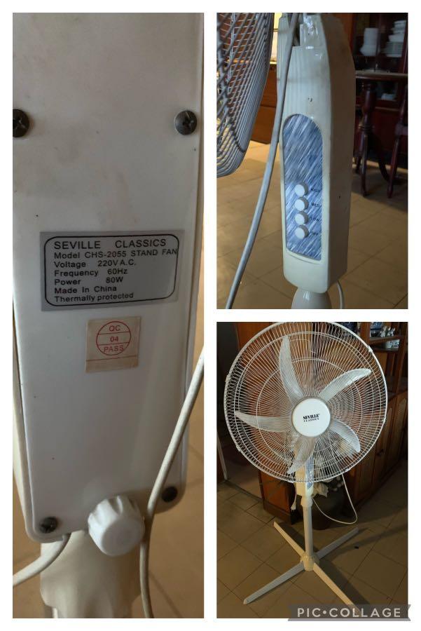 Seville Classics Stand Fan white, Furniture & Home Living, Lighting ...