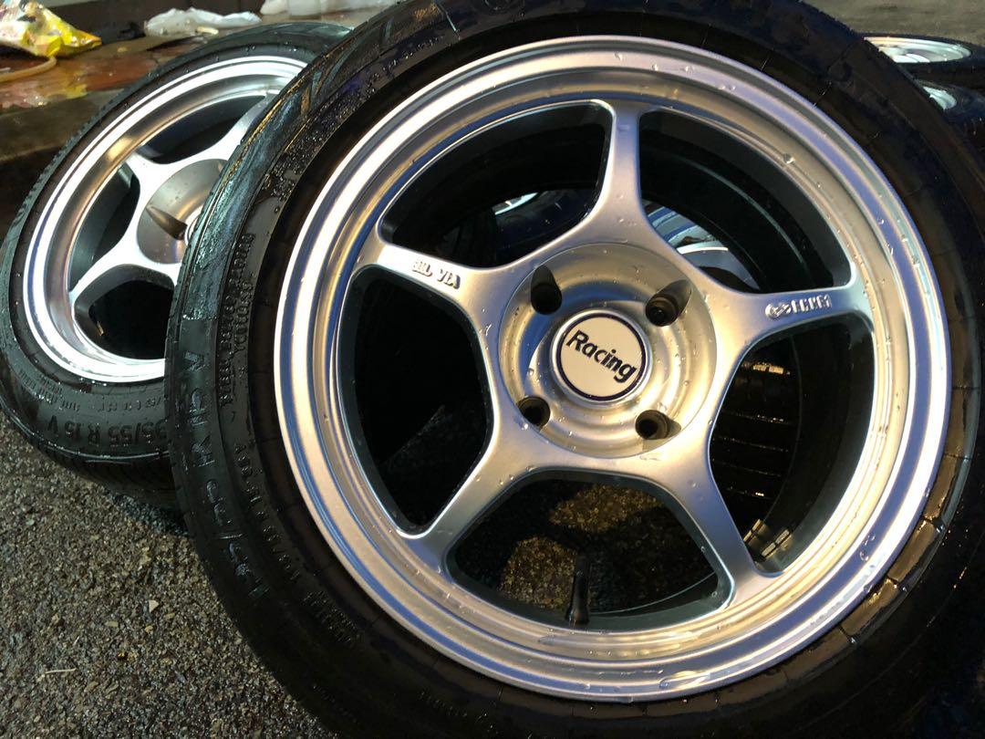 Sport rim second 15 x 8JJ Enkei Rp01 siap tayar iriz saga baru persona ...