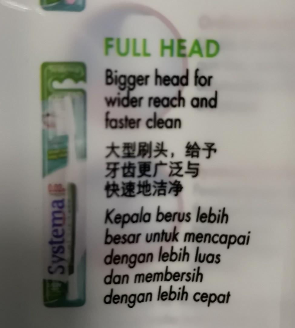 Systema 0.02mm Full Head Toothbursh, Beauty & Personal Care, Face, Face ...