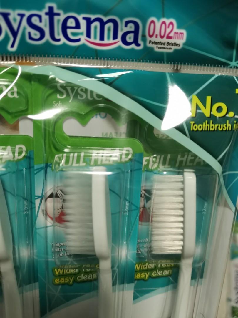 Systema 0.02mm Full Head Toothbursh, Beauty & Personal Care, Face, Face ...