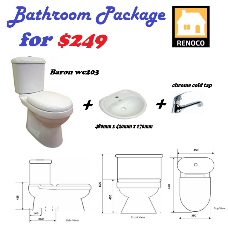 Toilet bowl package, Furniture & Home Living, Bathroom & Kitchen ...