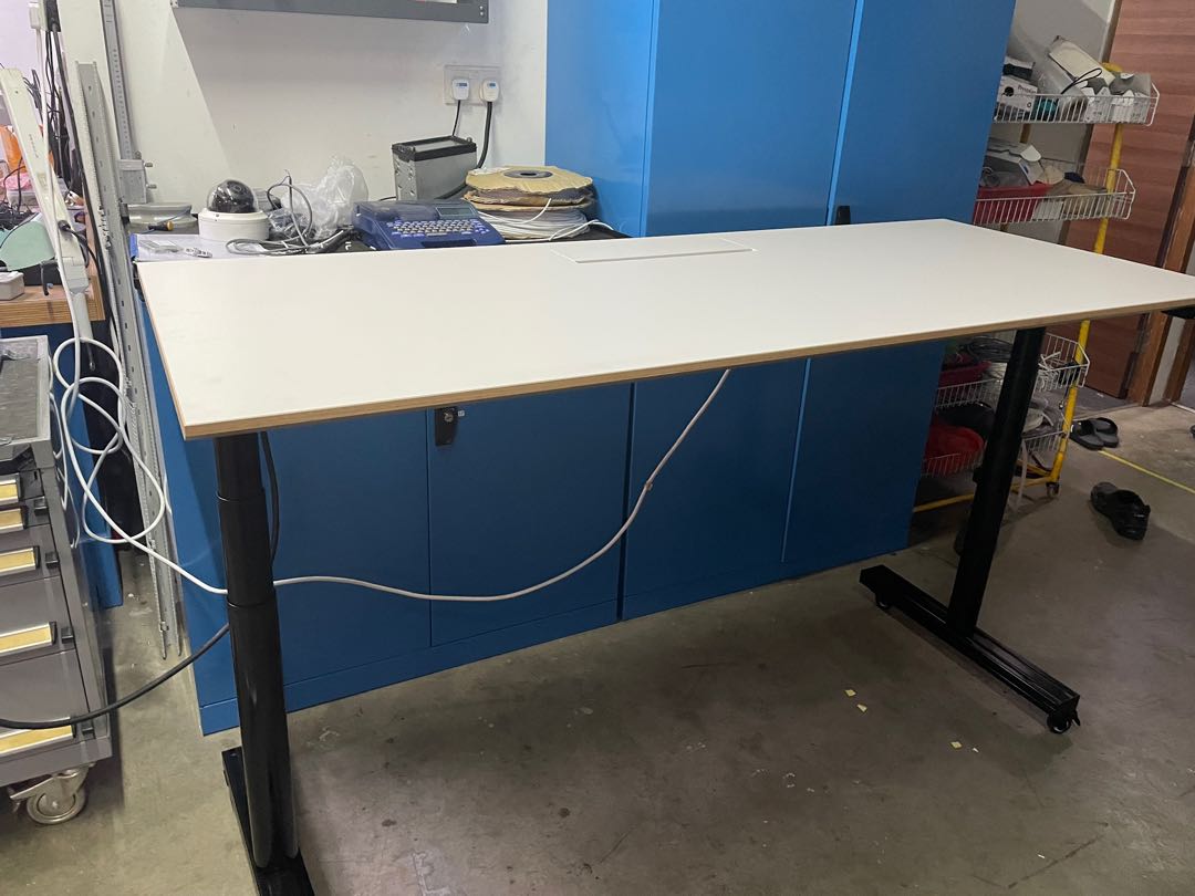 Used Linak desk, Furniture & Home Living, Furniture, Tables & Sets on ...