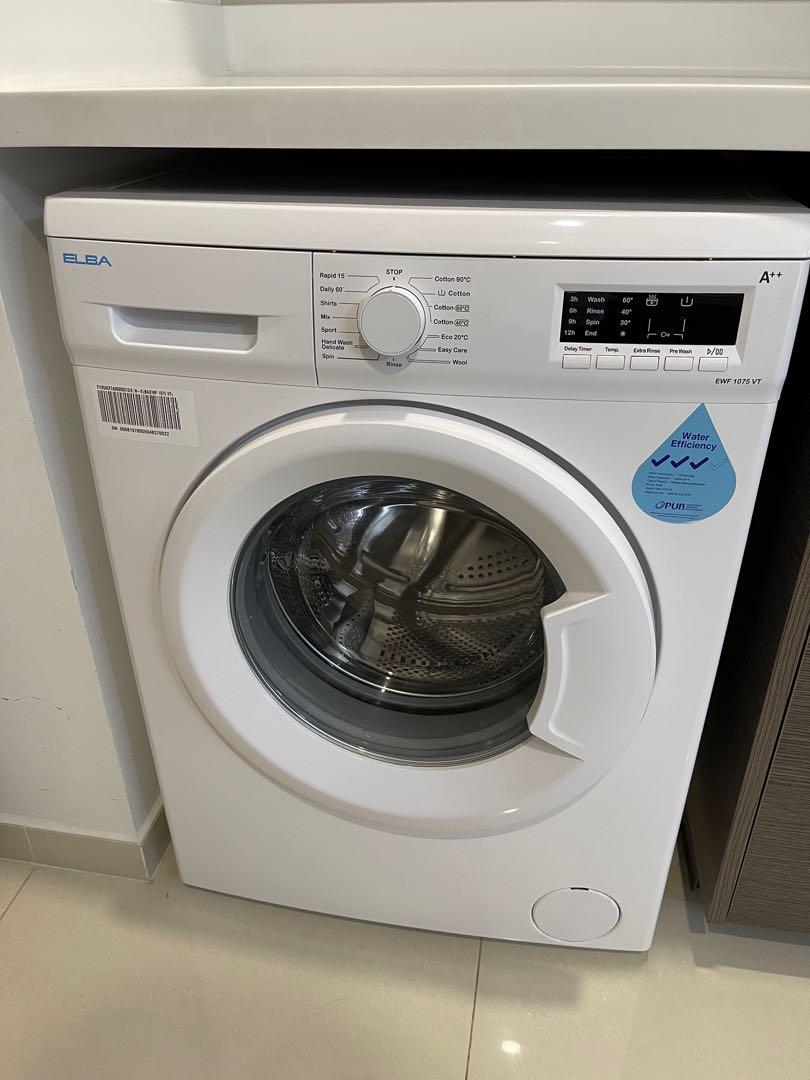 Almost New ELBA EWF 1075 VT (7kg washing machine, 3 Ticks), TV & Home ...