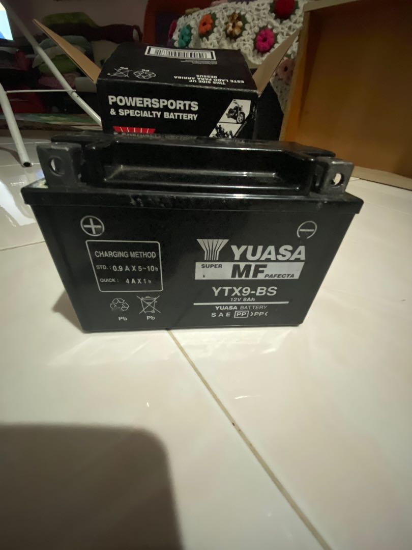YUASA YTX9-BS for CB400 revo, Motorcycles, Motorcycle Accessories on ...