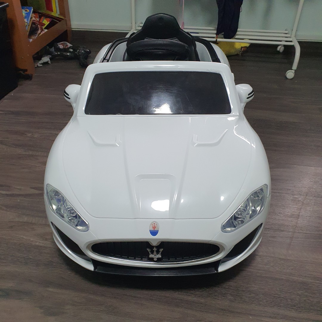 1 month old WHITE MASERATI KIDS ELECTRIC CAR WITH OPENING DOORS, Babies ...