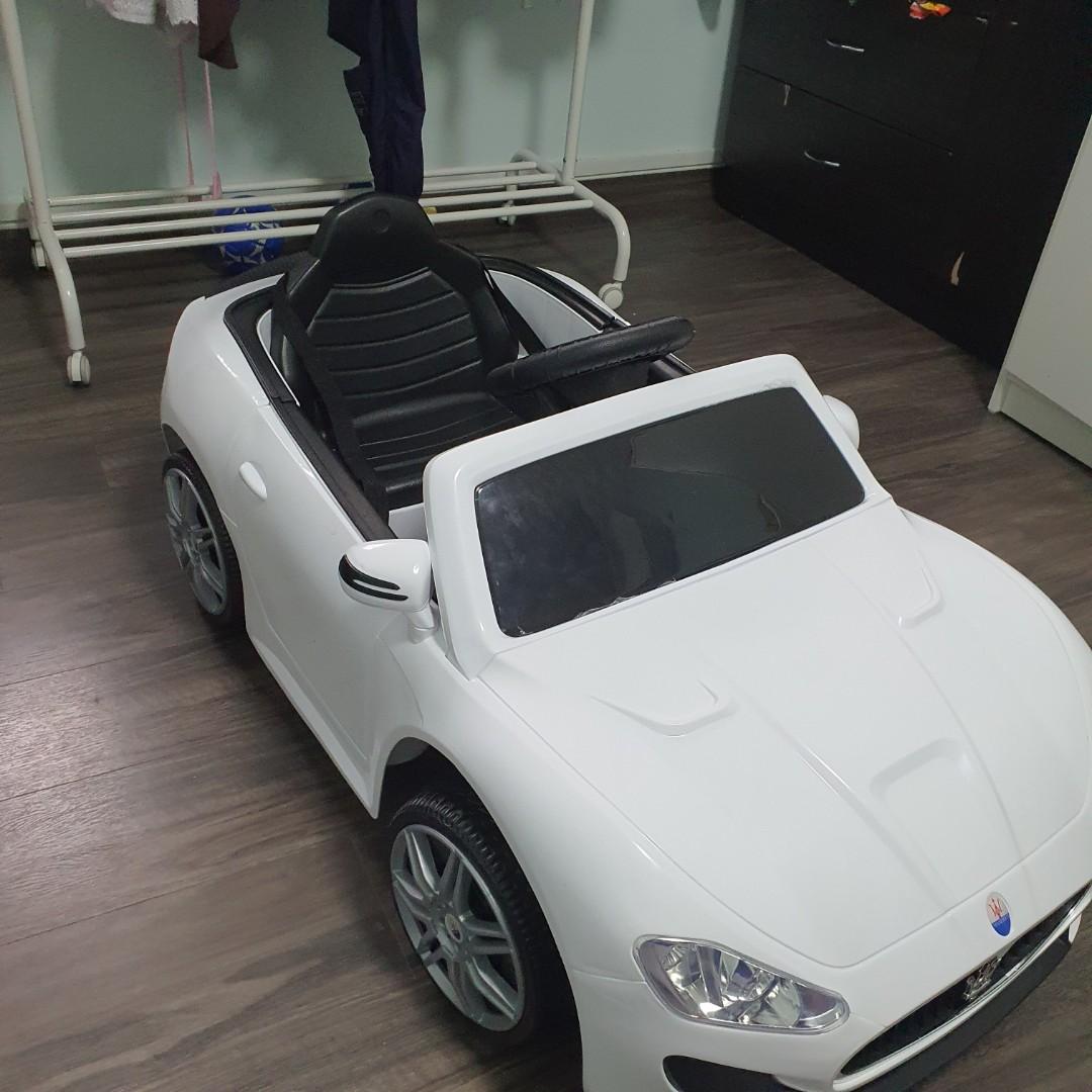1 month old WHITE MASERATI KIDS ELECTRIC CAR WITH OPENING DOORS, Babies ...