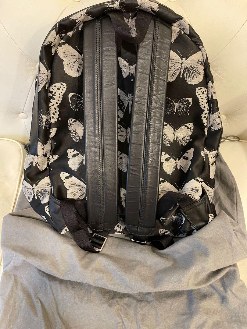 Alexander McQueen Moth Print Backpack, Men's Fashion, Bags, Backpacks ...