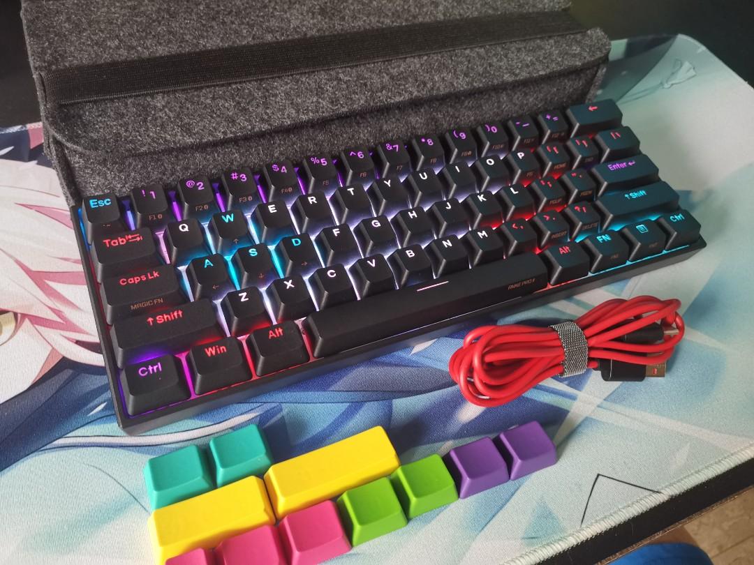 Anne Pro 2 Wired/Wireless Mechanical Keyboard w/ gateron brown switches ...