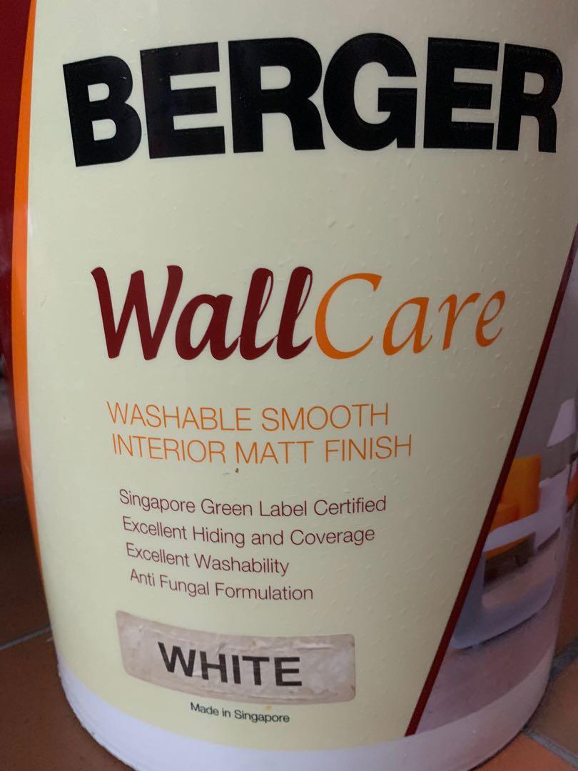Berger wall care “white colour” 20 litre , Furniture & Home Living ...