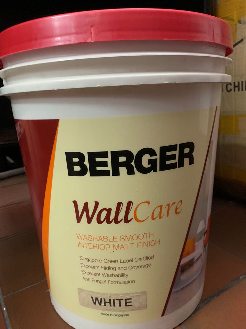 Berger wall care “white colour” 20 litre , Furniture & Home Living ...