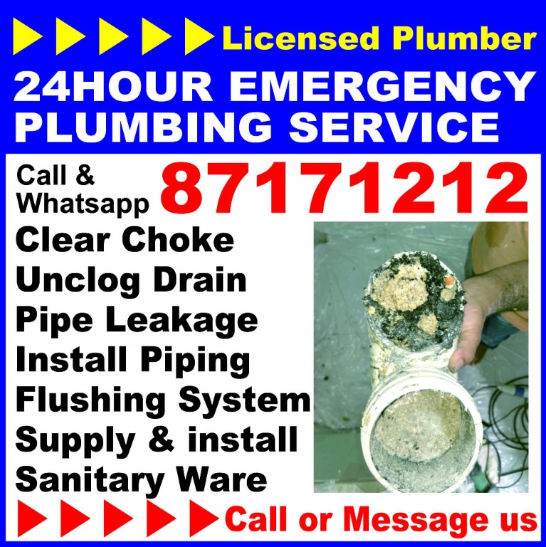 Clear Choke, Unclog Drain, Pipe Leakage, Install Piping, Flushing ...