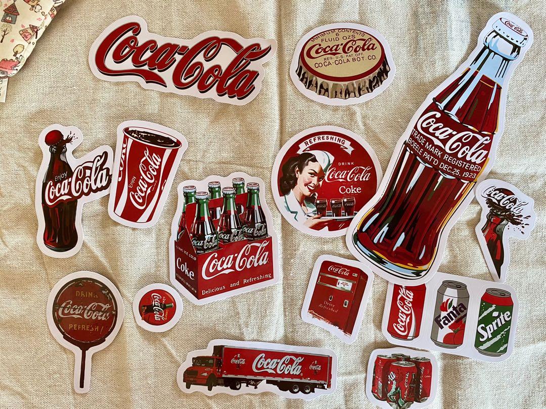 Coca Cola retro stickers, luggage stickers, decorative, Hobbies & Toys ...