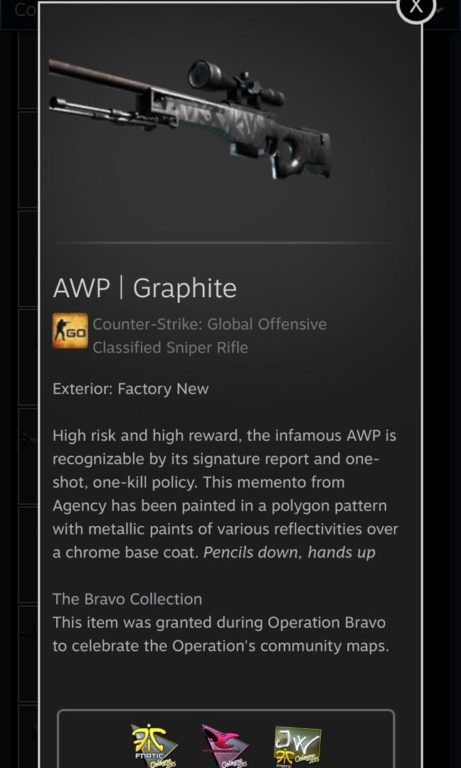 Csgo graphite awp, Video Gaming, Gaming Accessories, Game Gift Cards ...