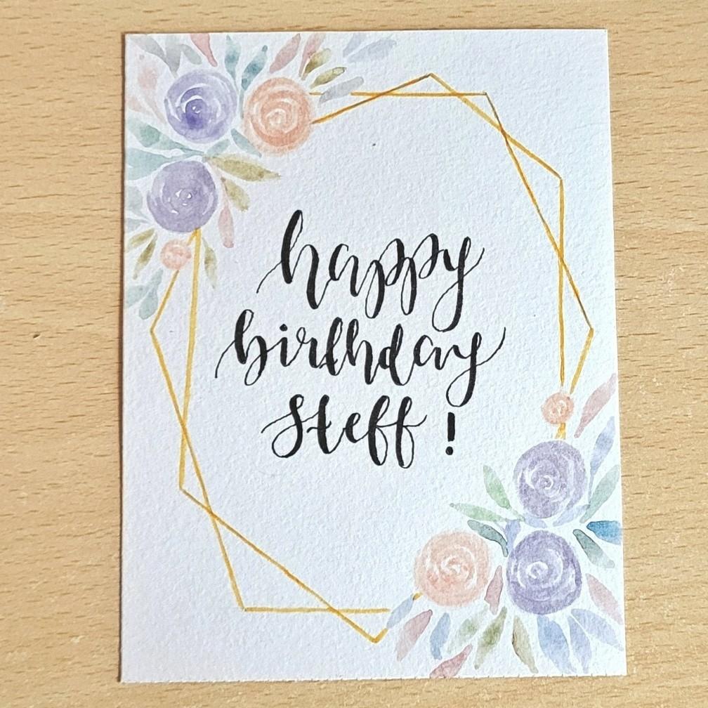 (Customised) Birthday Card / Wedding Place Card / Vow Card / Greeting ...