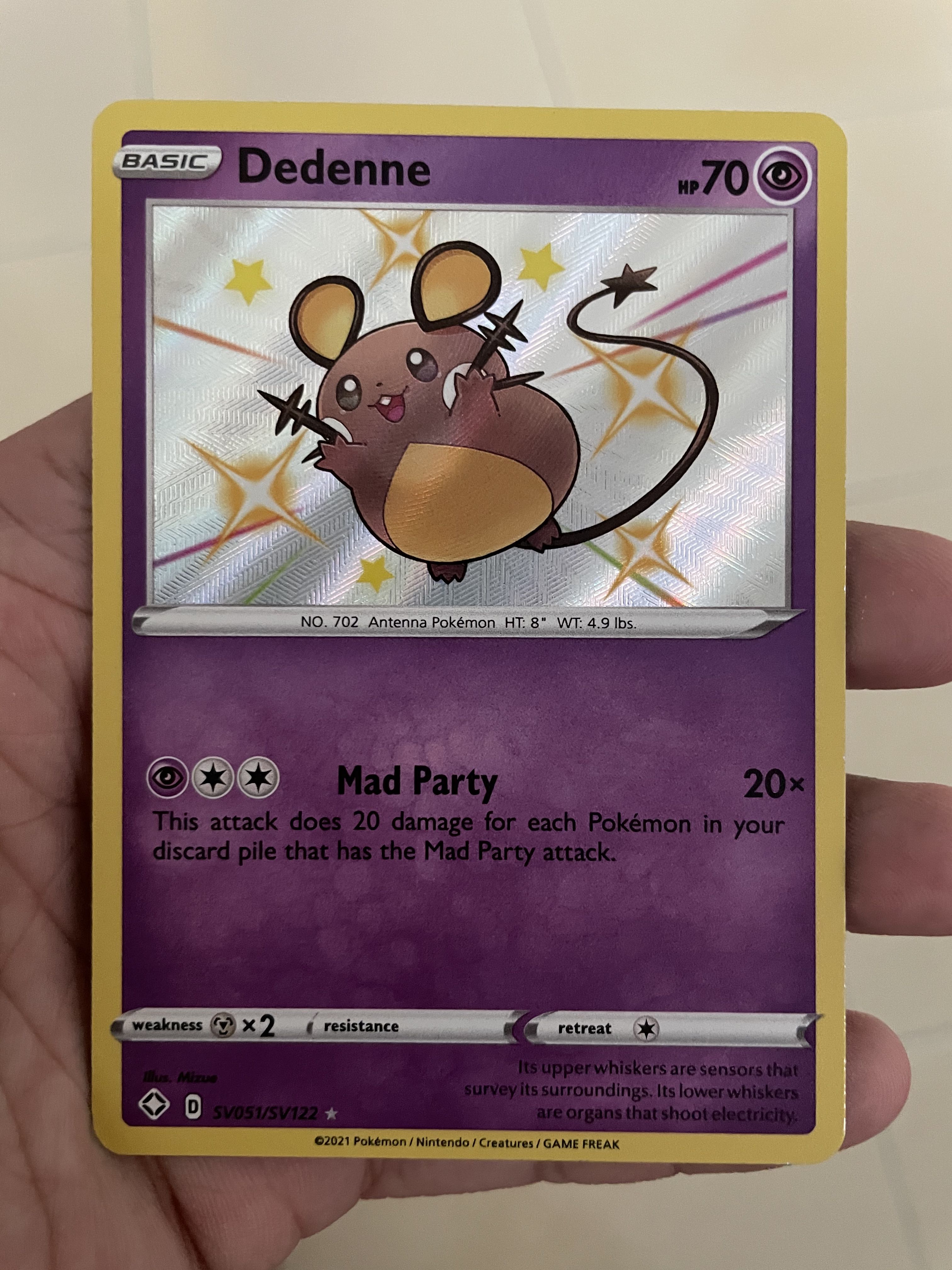 Pokemon TCG Dedenne - SV51/SV122 - Shiny Rare Shining Fates, Hobbies ...