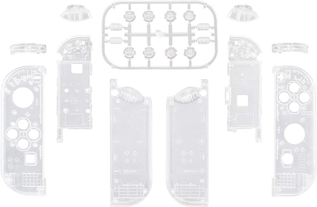 eXtremeRate Transparent Clear Joycon Handheld Controller Housing with ...