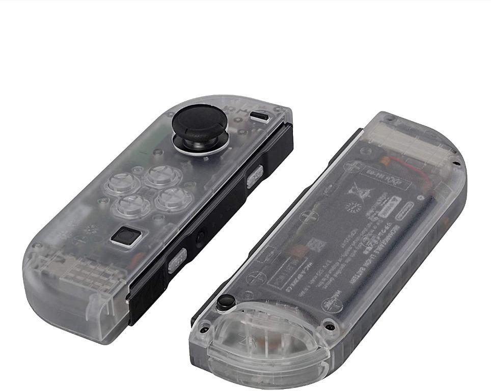 eXtremeRate Transparent Clear Joycon Handheld Controller Housing with ...