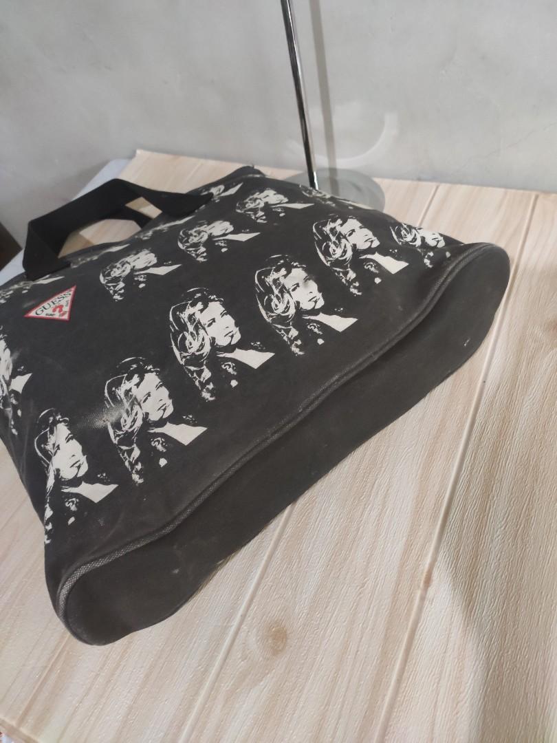 GUESS CANVAS TOTE BAG, Women's Fashion, Bags & Wallets, Tote Bags on ...