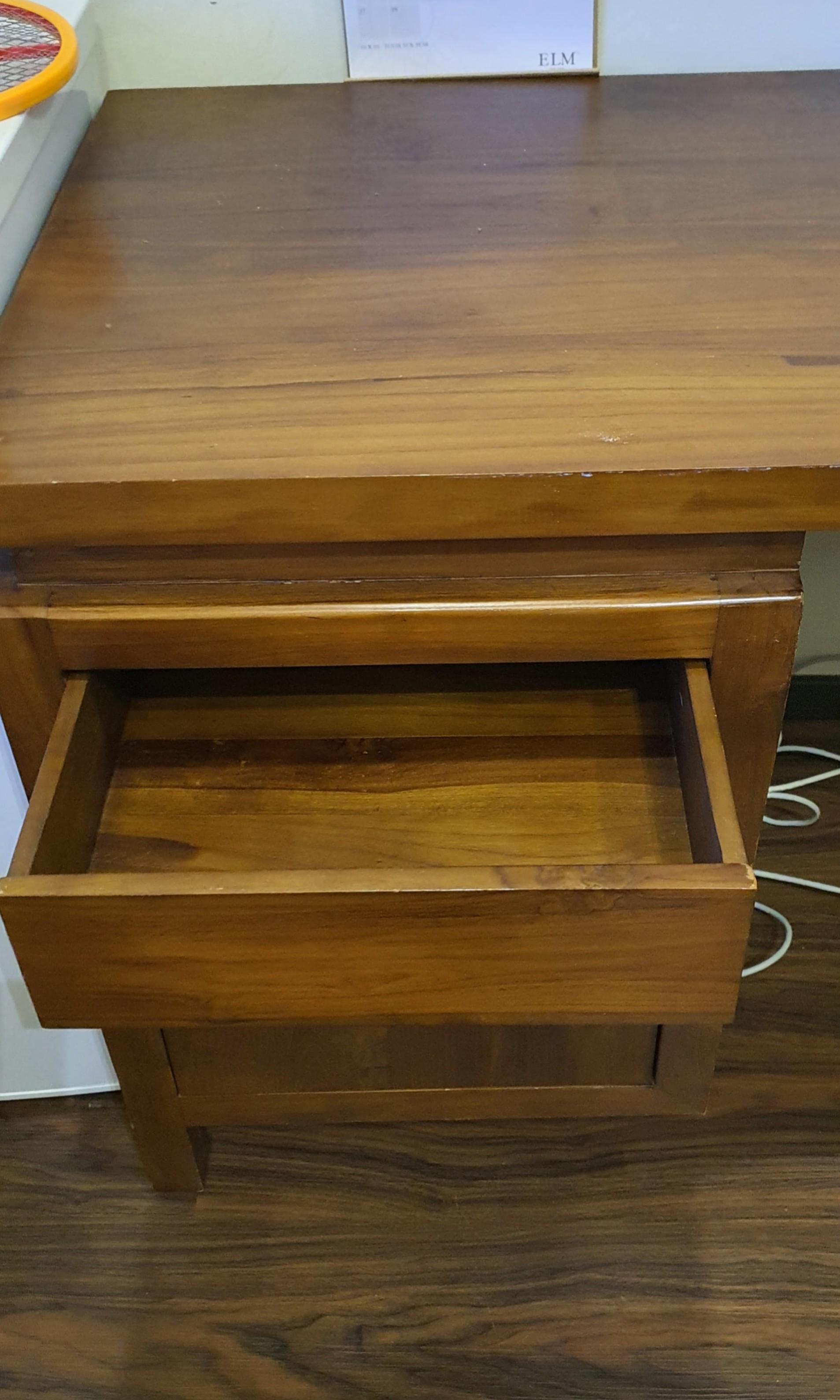 Hard wood study table., Furniture & Home Living, Furniture, Tables ...