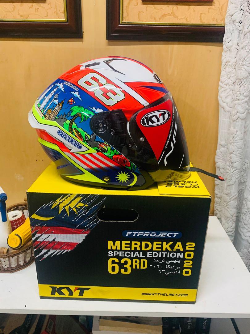 Helmet KYT merdeka, Motorbikes on Carousell