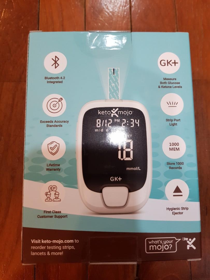 Keto Mojo GK+ Blood Glucose & Ketone Meter, Health & Nutrition, Health ...
