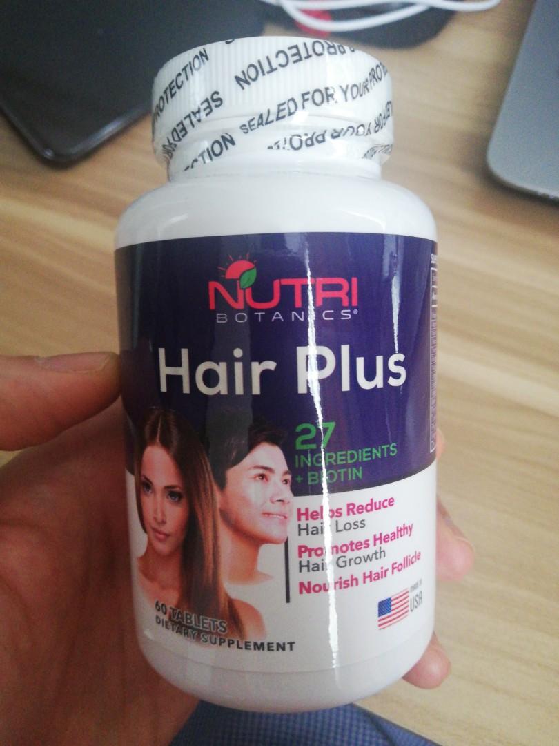 Nutri Botanics Hair Plus - Hair growth supplement with Biotin Keratin ...