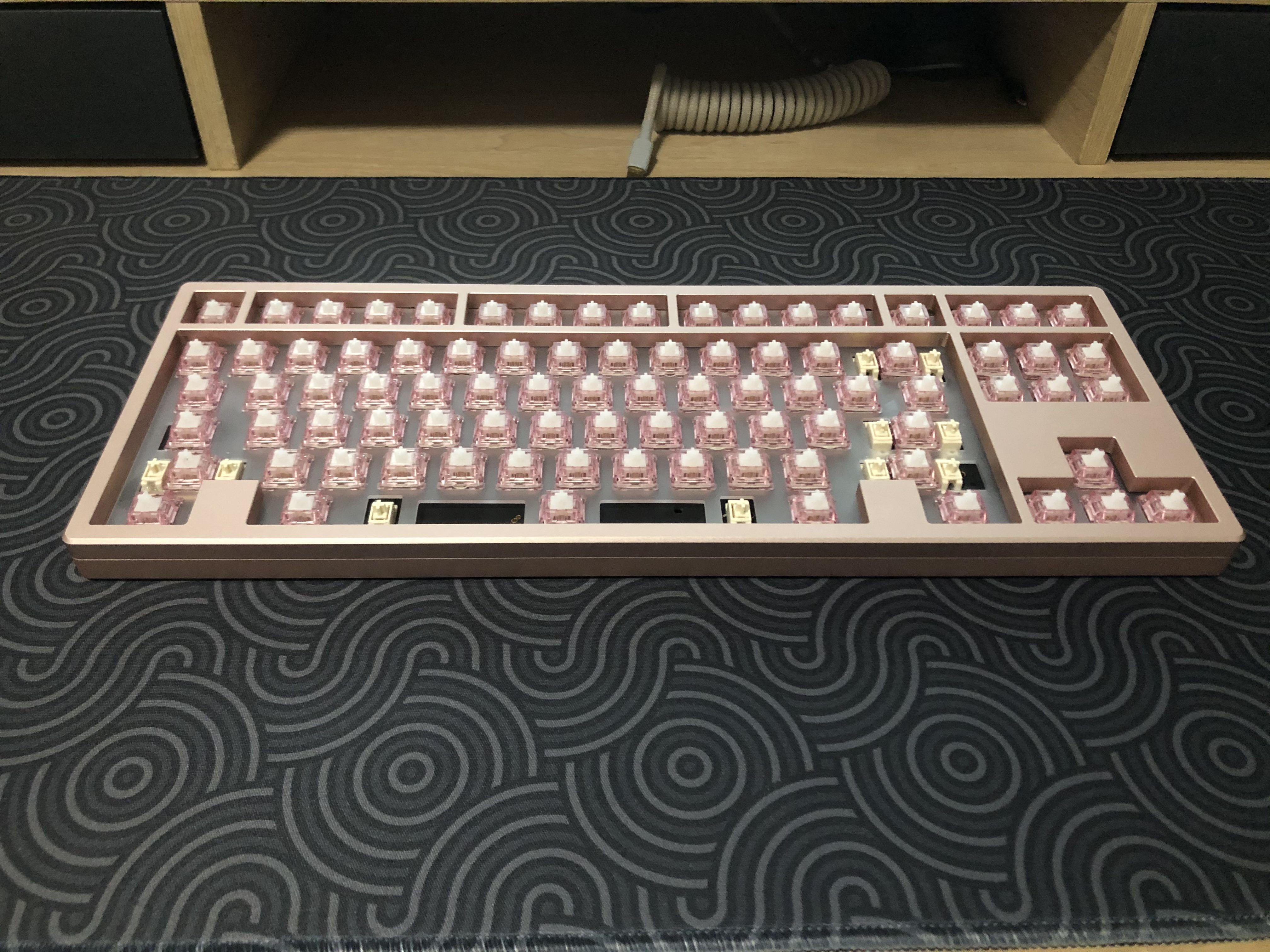 Pink KFE CE (WKL) custom mechanical keyboard gmk, Computers & Tech ...