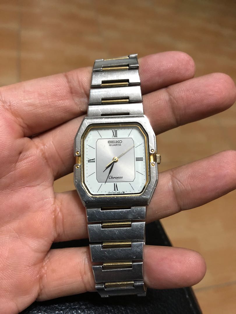 Seiko chronos cartier tank homage, Men's Fashion, Watches & Accessories ...