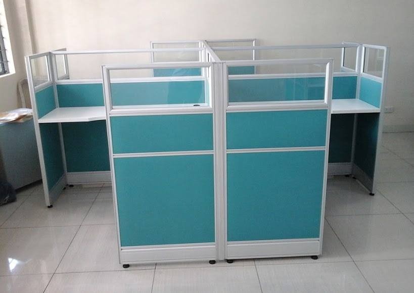WORKSTATION CUBICLE GLASS TOP OFFICE PARTITION, Furniture & Home Living ...